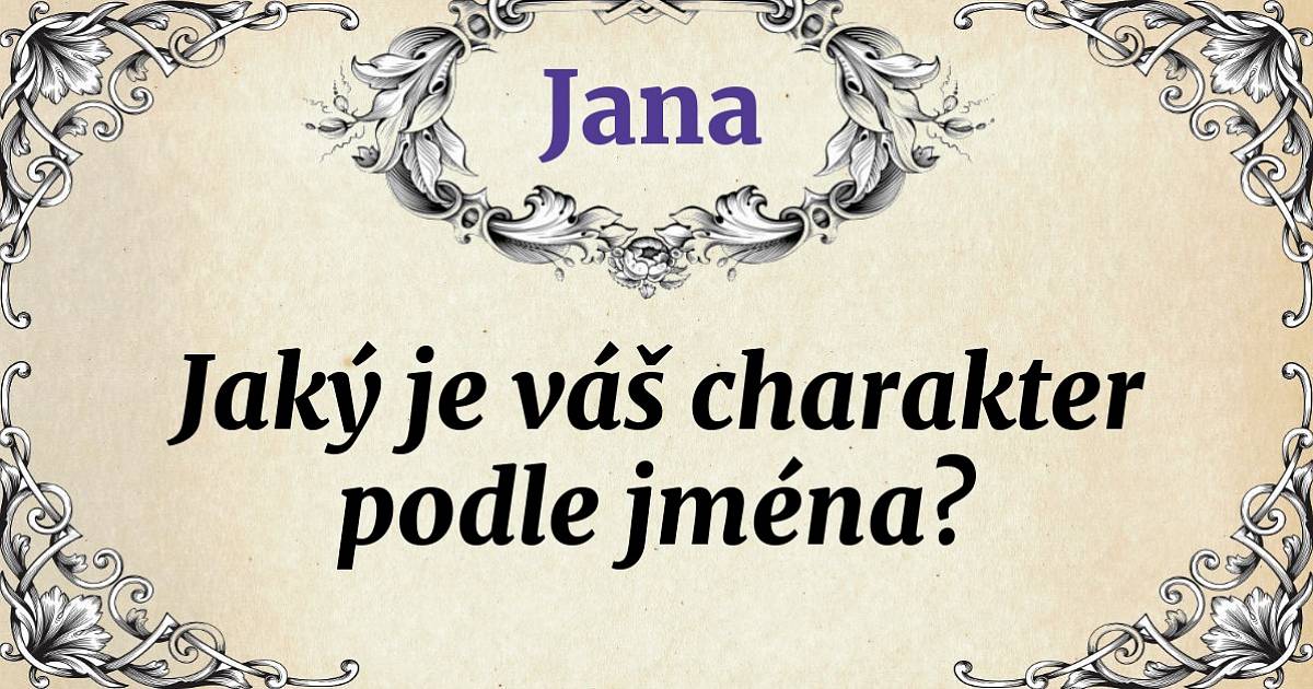 == Jaký je váš charakter podle jména? ==| Fanmix.eu